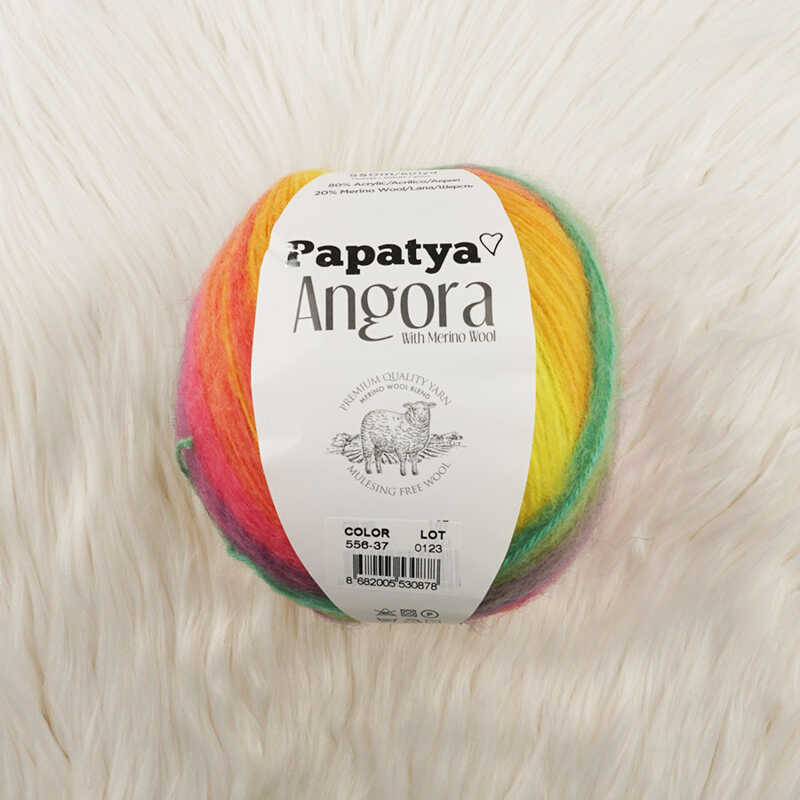 PAPATYA ANGORA BATİK EL ÖRGÜ İPİ 100 GR. 550 MT. FANTEZİ İPLER Kamgarn