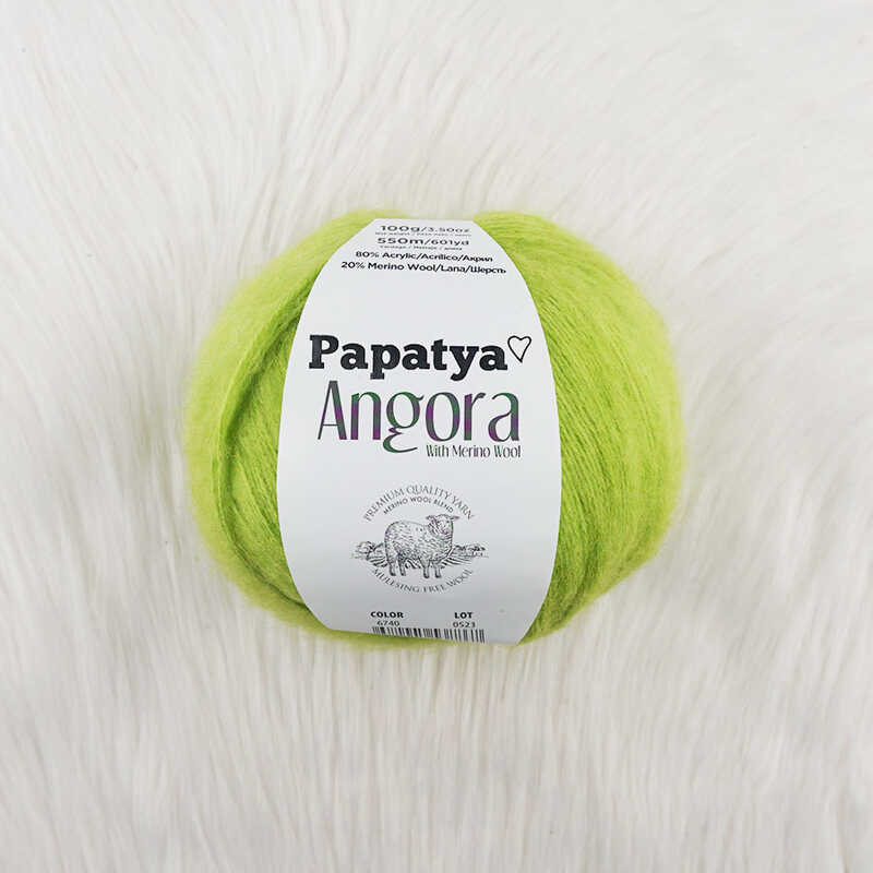 PAPATYA ANGORA EL ÖRGÜ İPİ 100 GR. 550 MT. YÜNLÜ İPLER Kamgarn