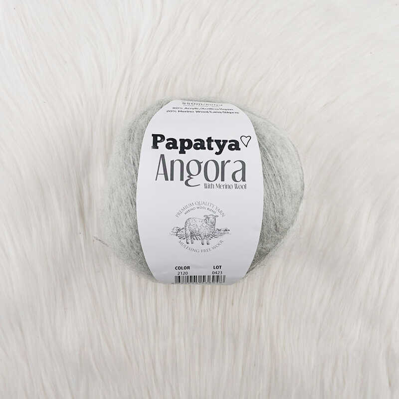 PAPATYA ANGORA EL ÖRGÜ İPİ 100 GR. 550 MT. YÜNLÜ İPLER Kamgarn